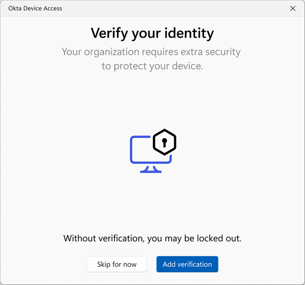 Desktop MFAのユーザーエクスペリエンス | Okta